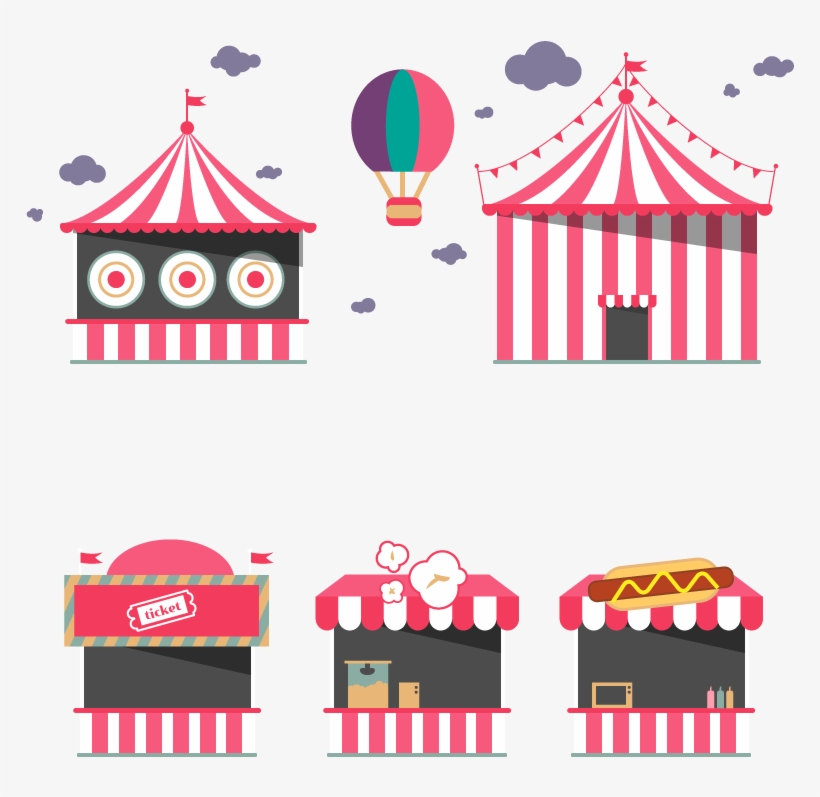 Amusement Park Circus Clip Art - Amusement Park Clipart Png - Free ...