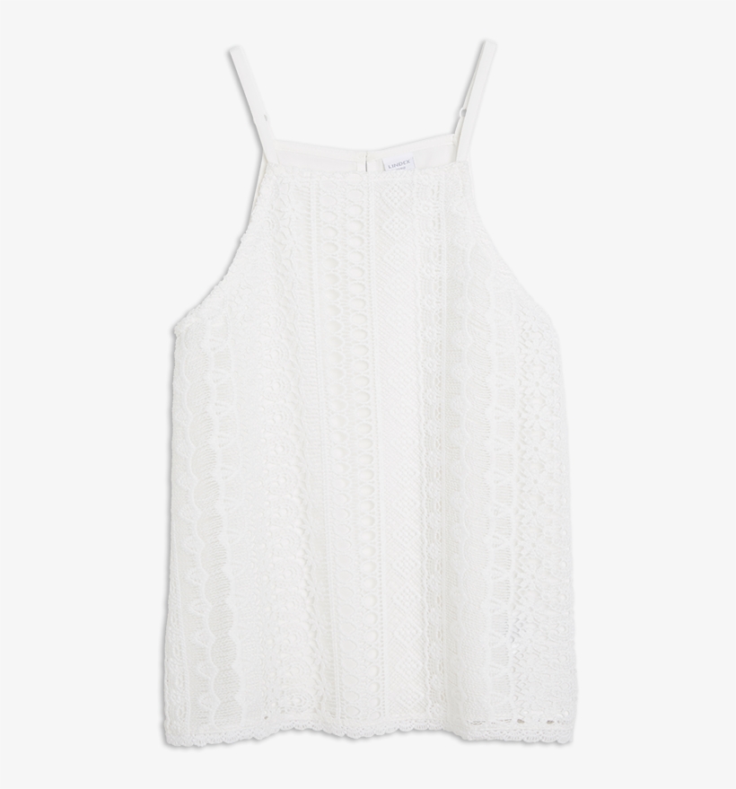Lace Singlet White - Active Tank - Free Transparent PNG Download - PNGkey