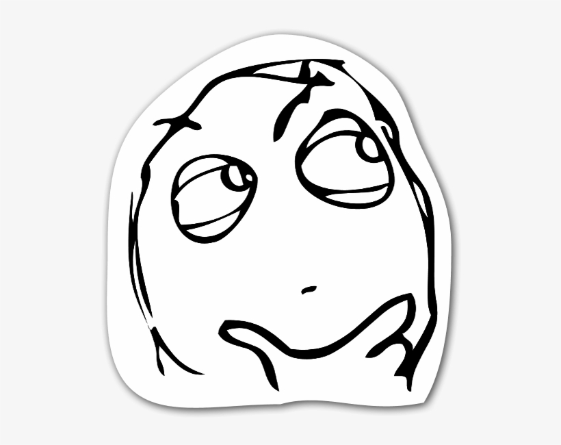 Memes Thinking Sticker - Free Transparent PNG Download - PNGkey