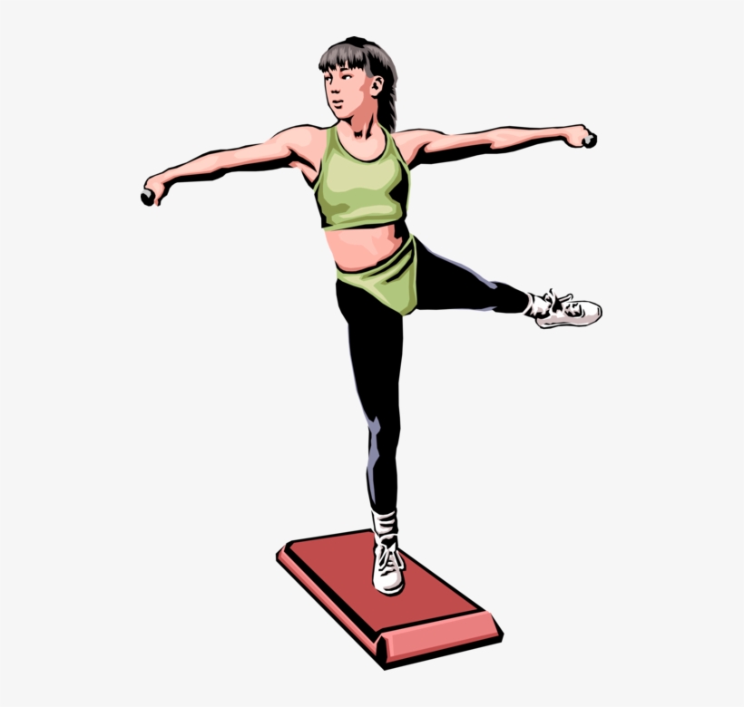Vector Illustration Of Aerobics Physical Exercise Workout - Free ...