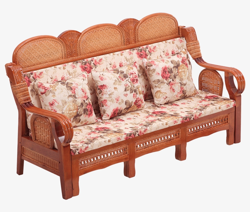 Unique Convertible Transformer Pull Out Cane Wood Sofa - Studio Couch ...