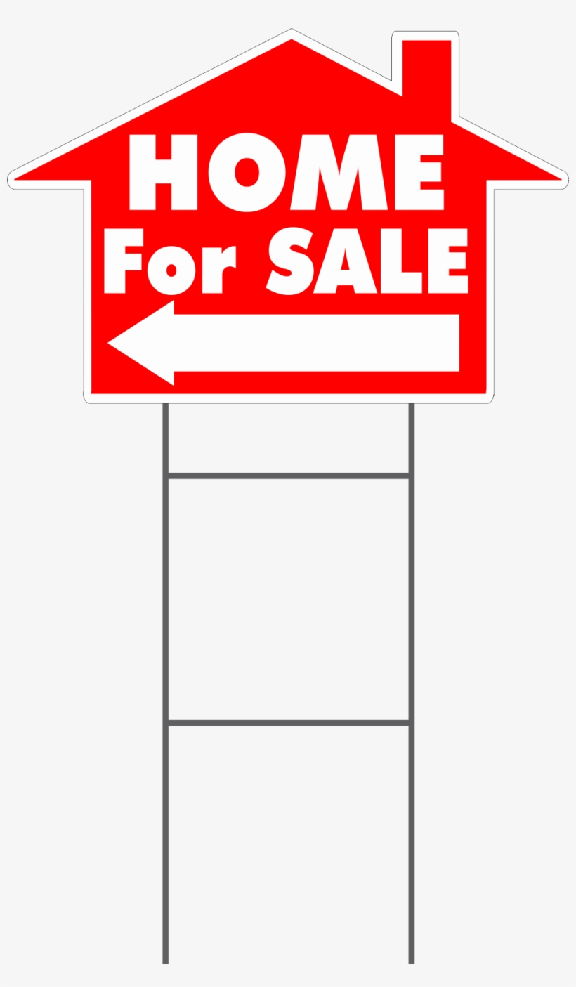 Home For Sale House Shaped Yard Sign - Sign - Free Transparent PNG ...