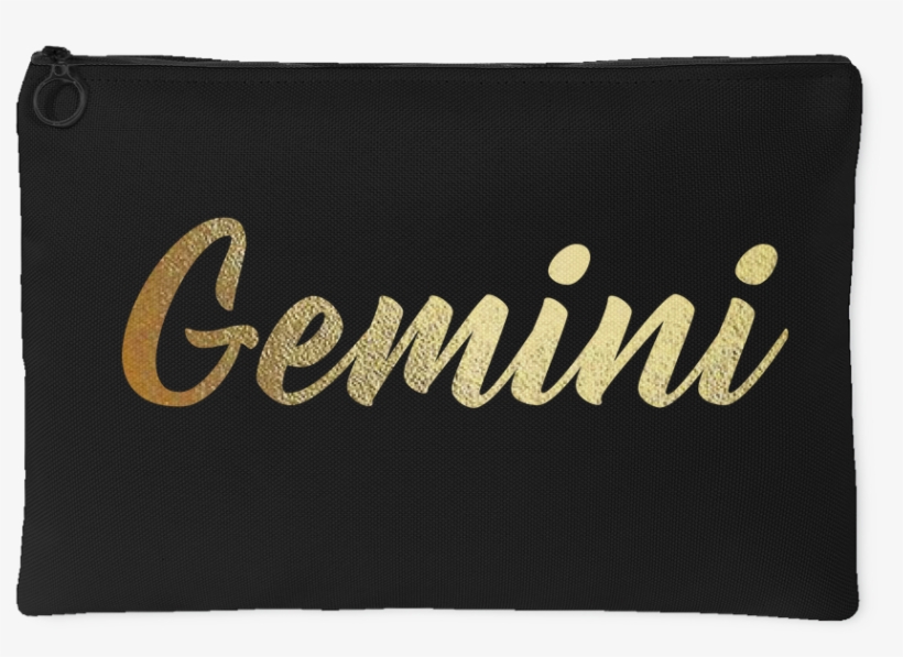 Gemini Gold Lettering Accessory Pouch - Wallet - Free Transparent PNG ...
