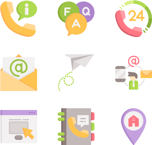 Download Contact Us 40 Icons PNG Image with No Background - PNGkey.com
