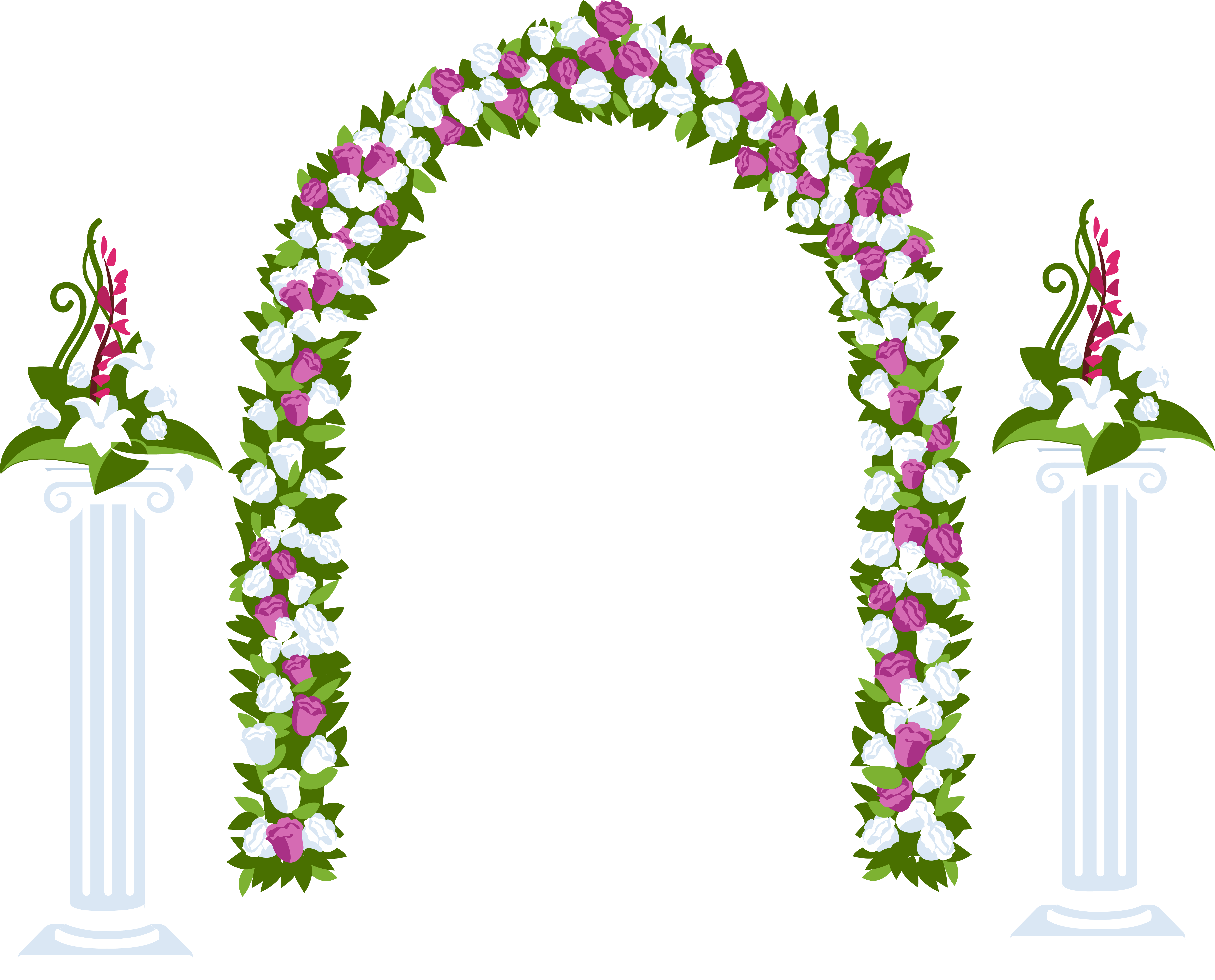 Download Floral And Columns Best Web Highquality Png - Flower Arch ...