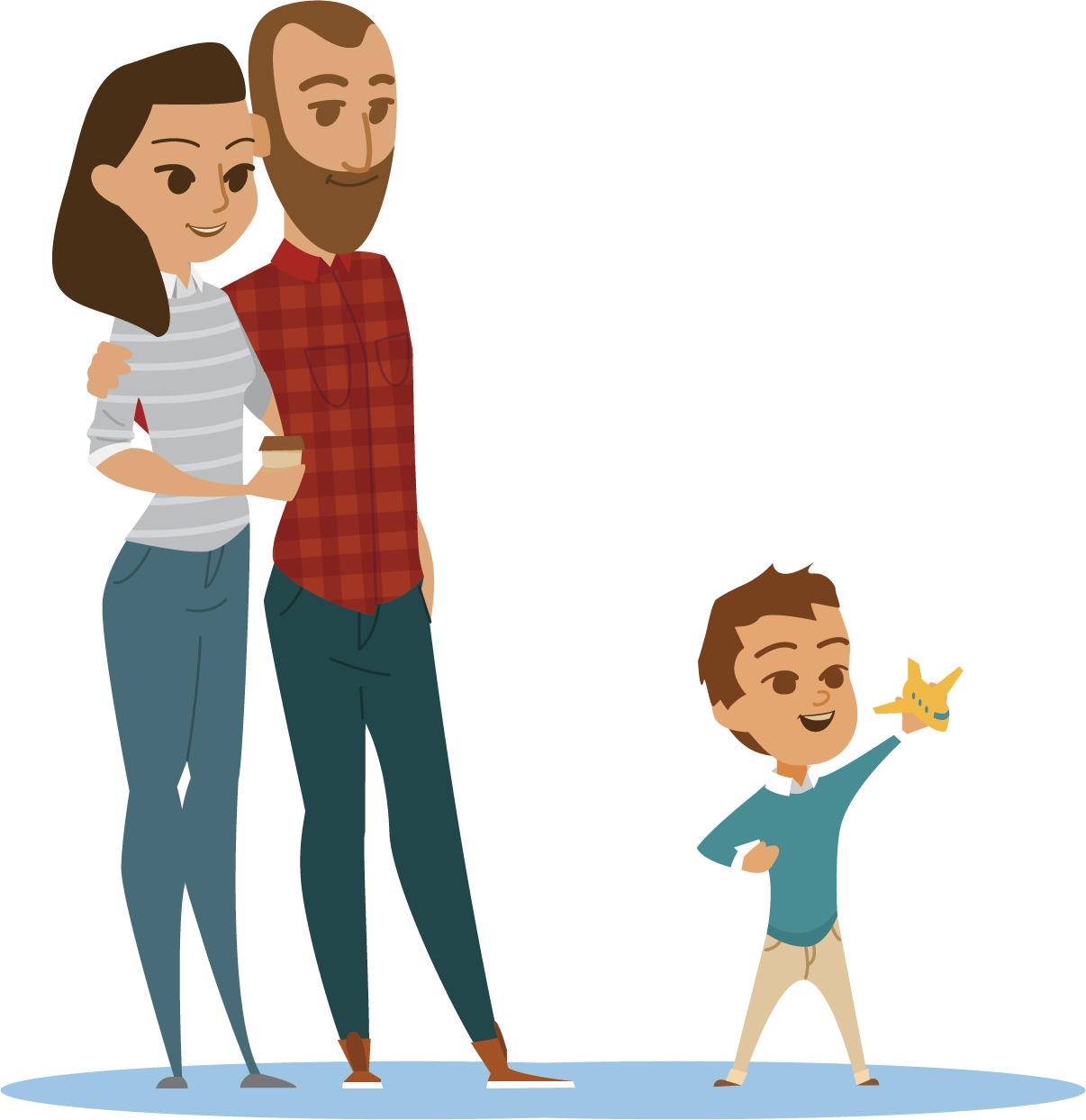 Download Cartoon Family Flat Design Animation - Parents Vector Png PNG ...
