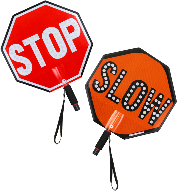 Download Led Stop Slow Paddle - Stop-lite 18" Led Hi Vis Stop/slow ...