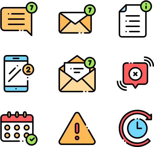 Download Notifications 40 Icons - Shopping PNG Image with No Background ...