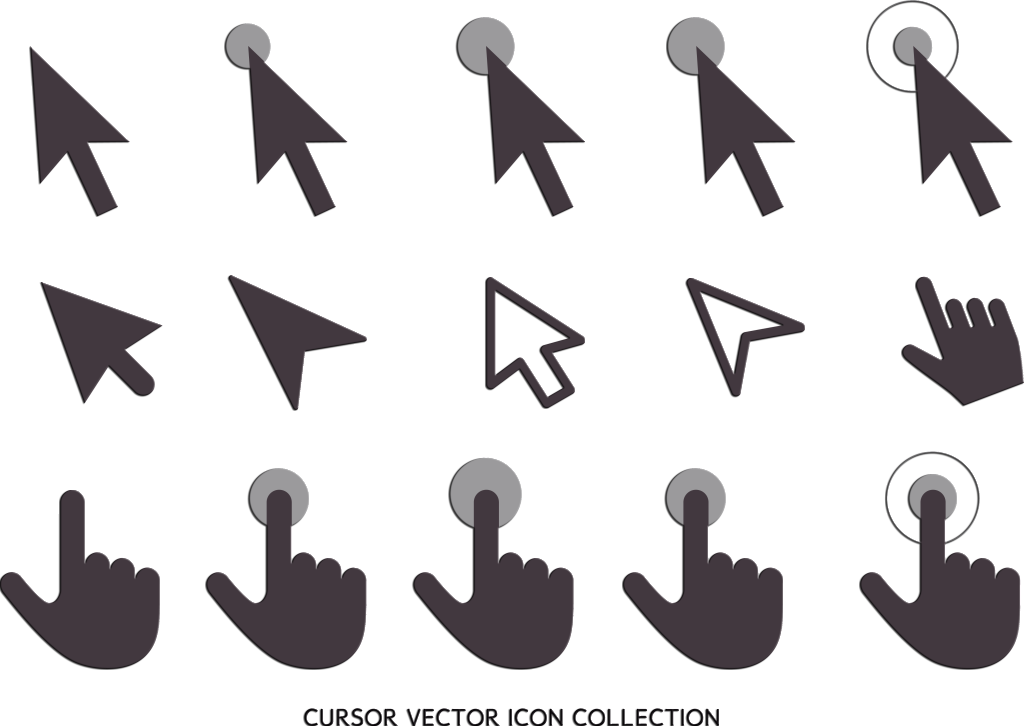 This Graphics Is Black And White Mouse Gesture Webpage - Icon - Free ...