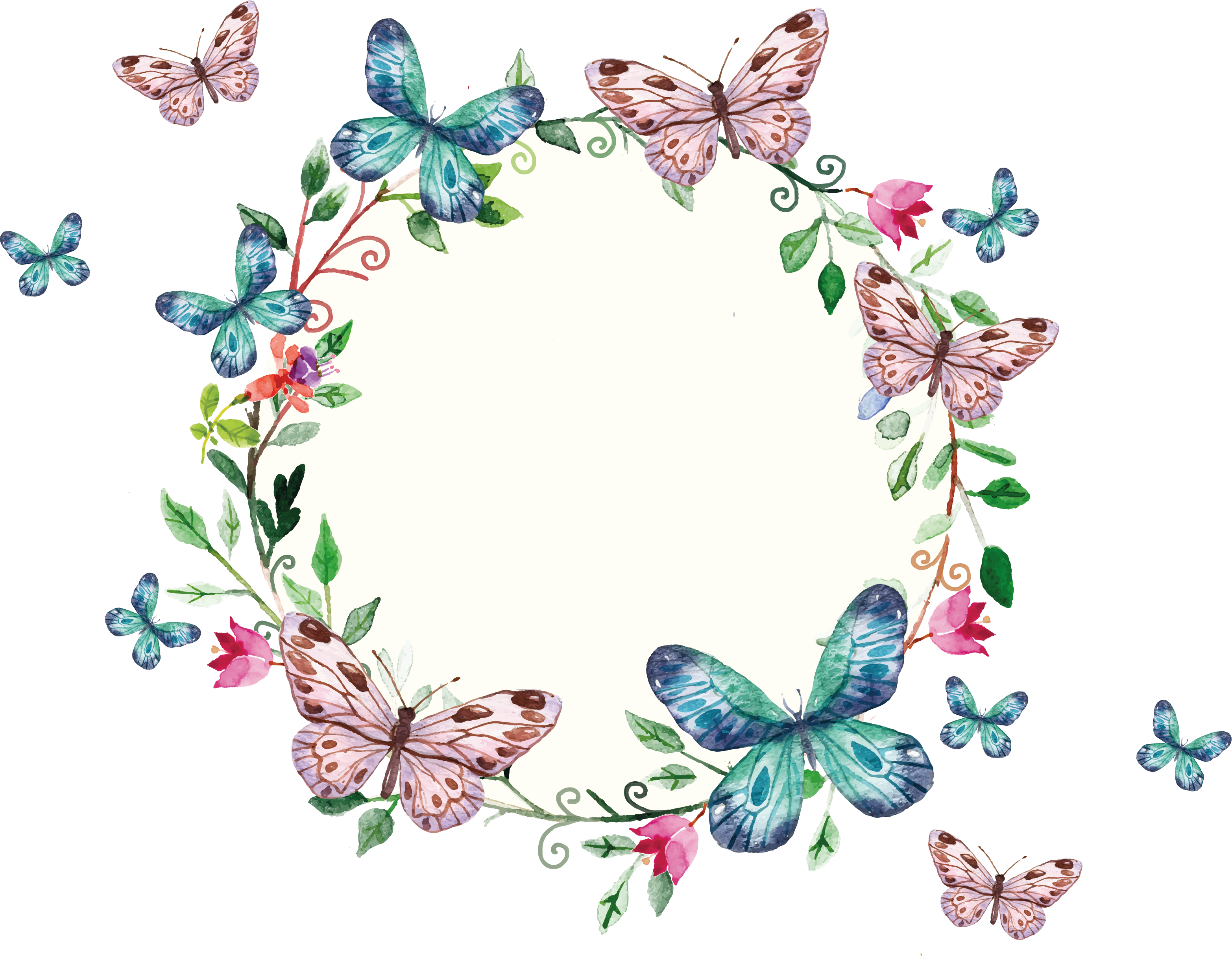 Butterfly Frame, Flower Frame, Frame Floral, Butterfly - Password ...