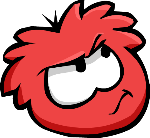 Red Puffle Thinking - Club Penguin Thinking Emoji - Free Transparent ...
