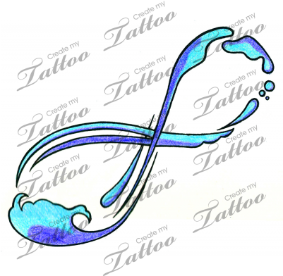 Water Infinity Sign Tattoo - Water Infinity Sign - Free Transparent PNG ...