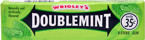 Wrigley's Doublemint 5 Stick 20/40 Ct - Doublemint Gum - 5 Sticks Pack ...