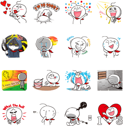 Line Sticker Png Pack - Free Transparent PNG Download - PNGkey