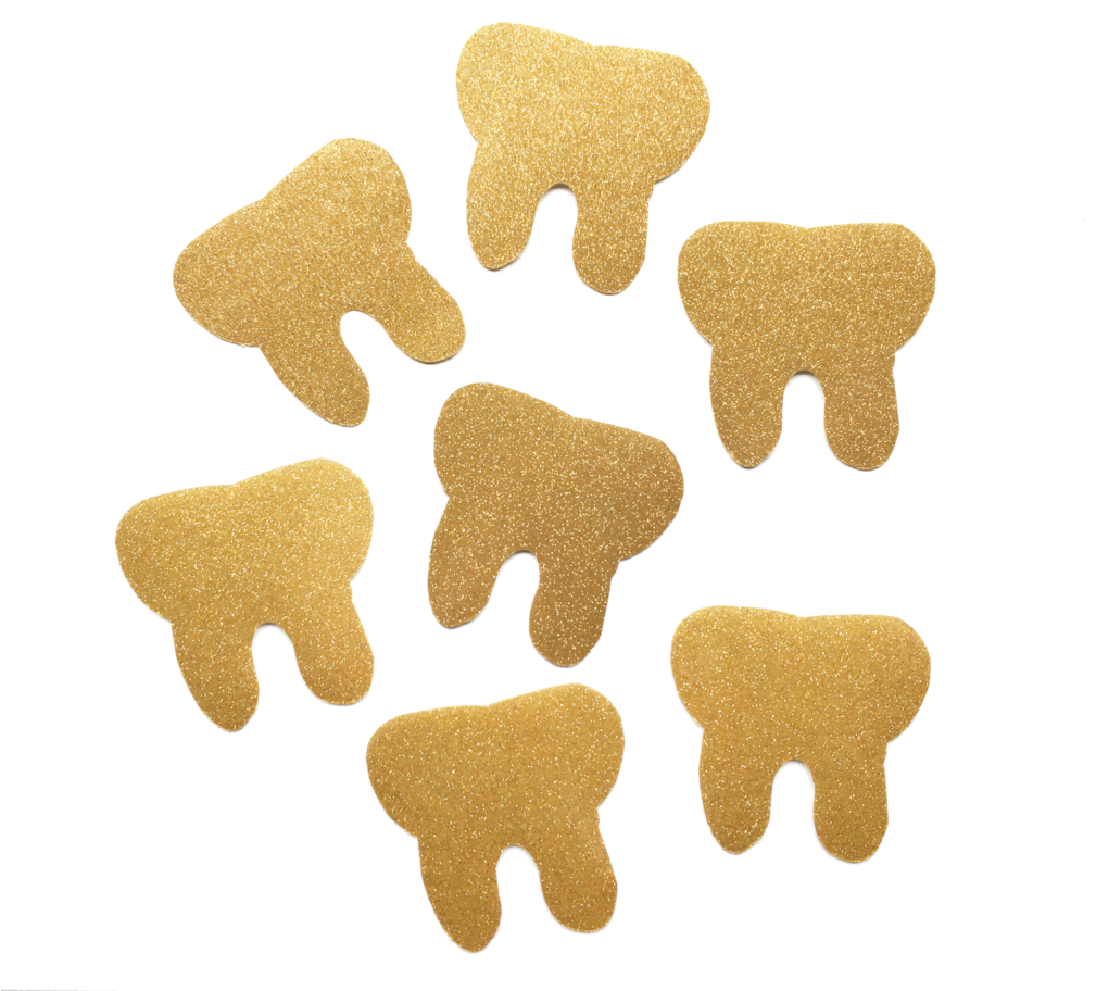 Download Vinyl Gold Sparkle Tooth Sticker - Animal Cracker PNG Image ...