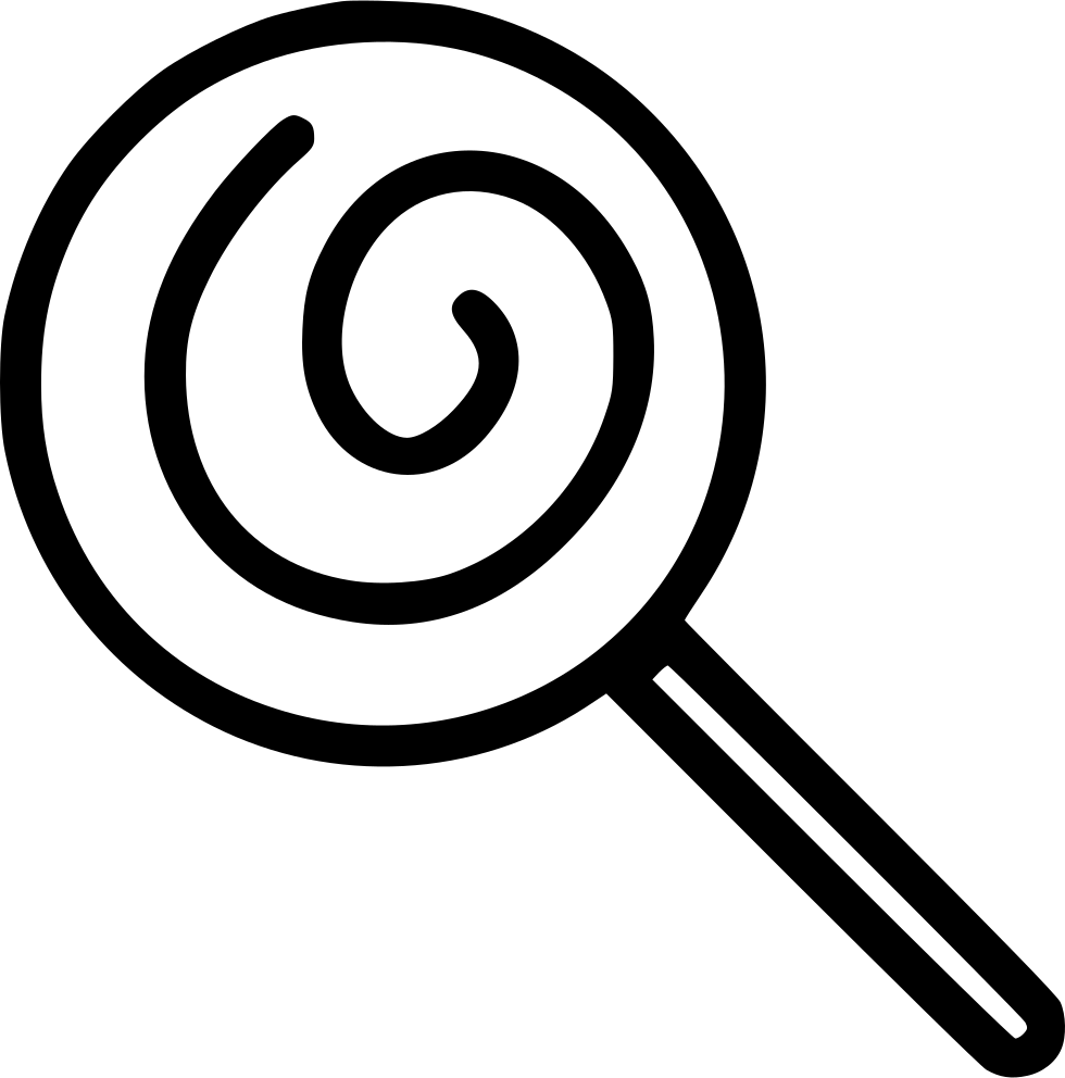 Candy Lolipop Sweet Comments - Lollipop Vector Black And White - Free ...