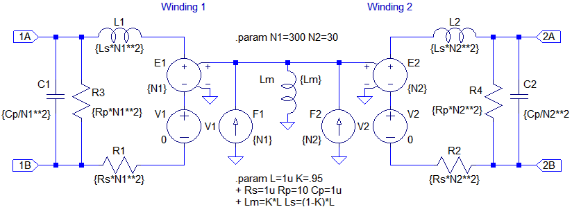 Download Transformer Spice Model - Ltspice PNG Image with No Background ...