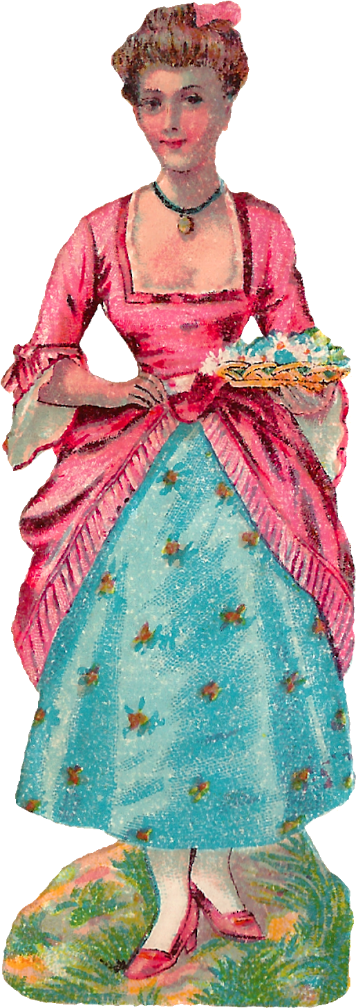 Download Women's Antique Dress Fashion Clip Art Downloads Png - Pattern ...