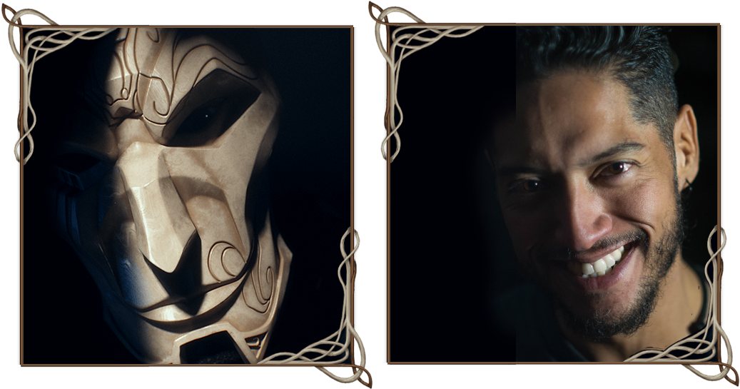 Jhin Mask Smile Horizontal - League Of Legends Jhin Text - Free ...