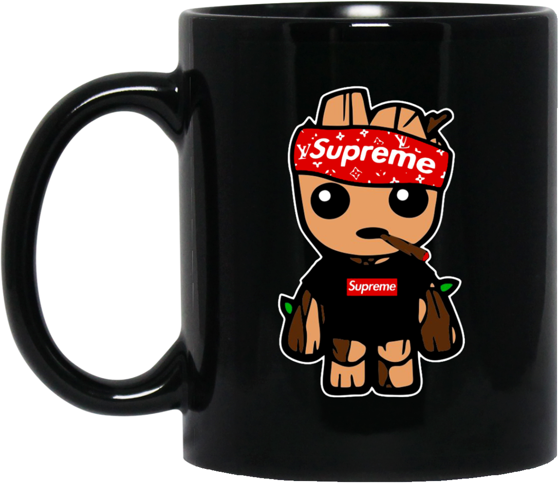 Download Baby Groot Lv Supreme Style - Baby Groot Lv Supreme Shirt PNG ...