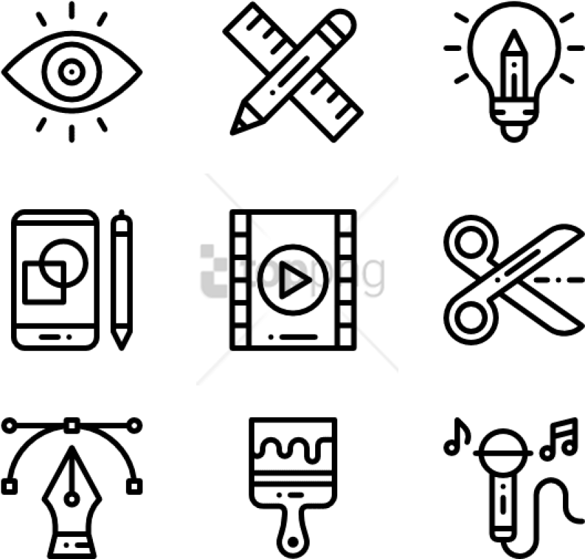 Download Free Png Art & Design 50 Icons - Free Icons Work PNG Image ...