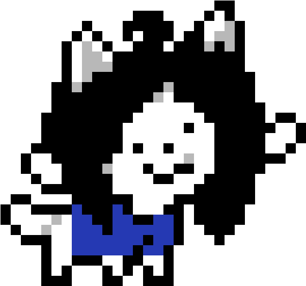 Temmie - Undertale - Undertale Pixel Art Temmie - Free Transparent PNG ...