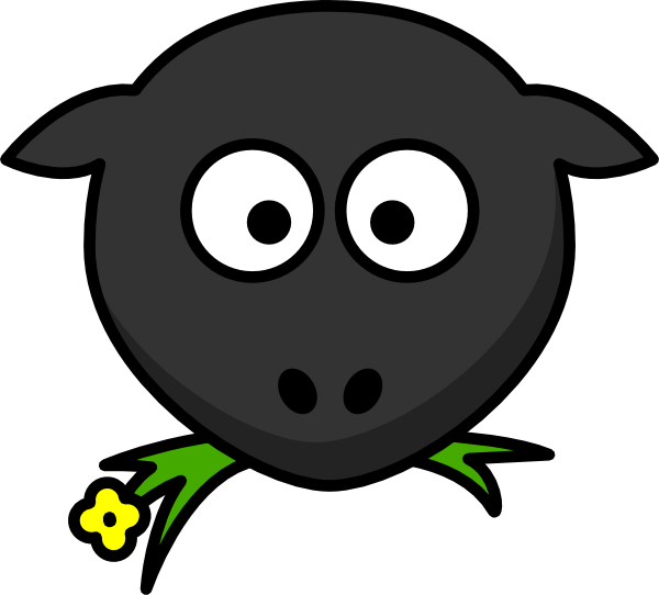 Download Goat Heads Clipart Black And White - Fat Cartoon Sheep PNG ...
