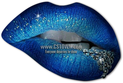 Download Sexy Blue Lip With Crystal Digital Printed Pattern - Cosmetics ...