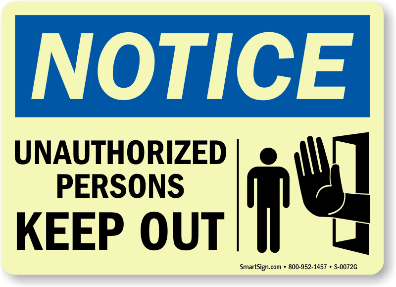 Unauthorized Person Not Allowed Logo