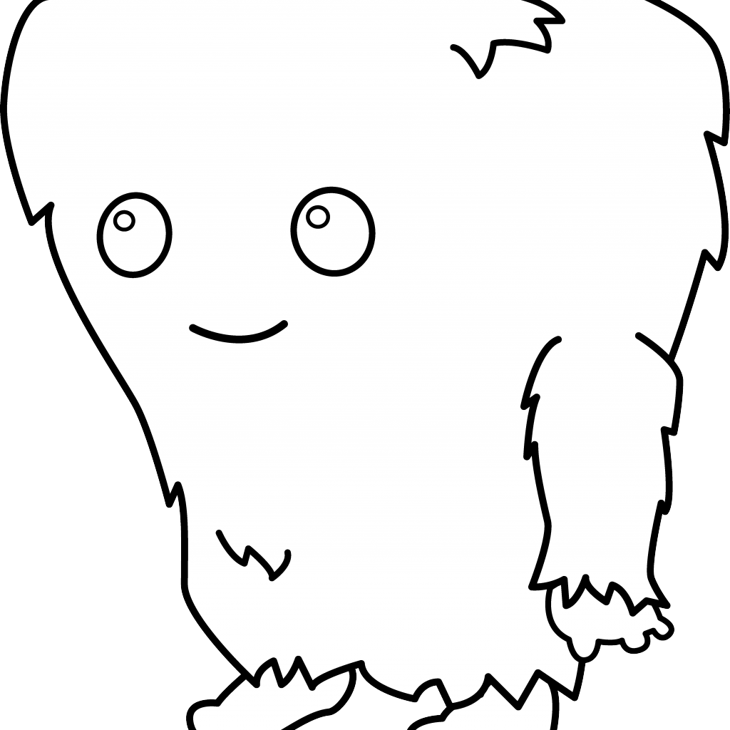 Cute Monster Line Art - Free Transparent PNG Download - PNGkey