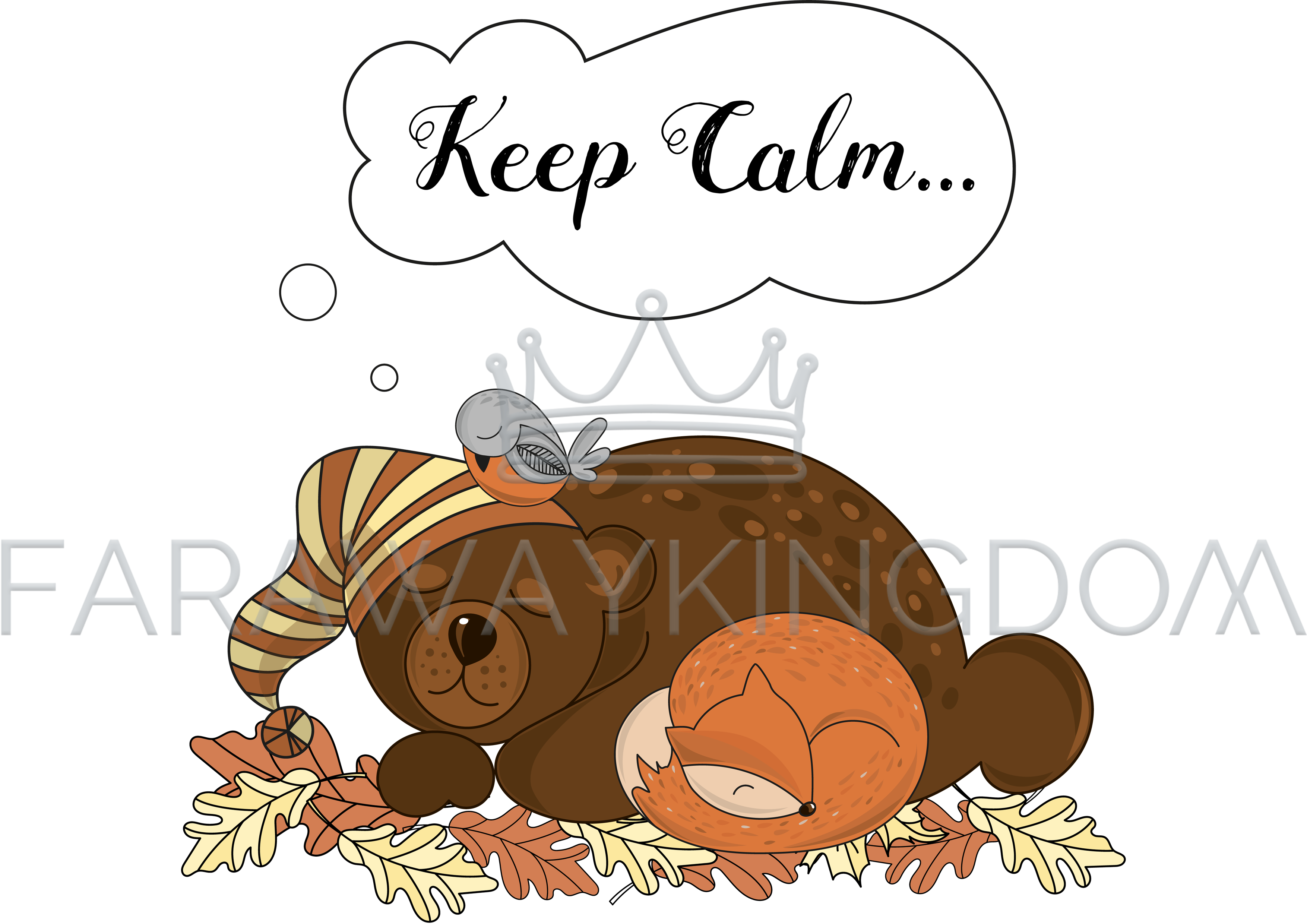 Download Calm Animals Sleeping Forest Cartoon Vector Illustration ...