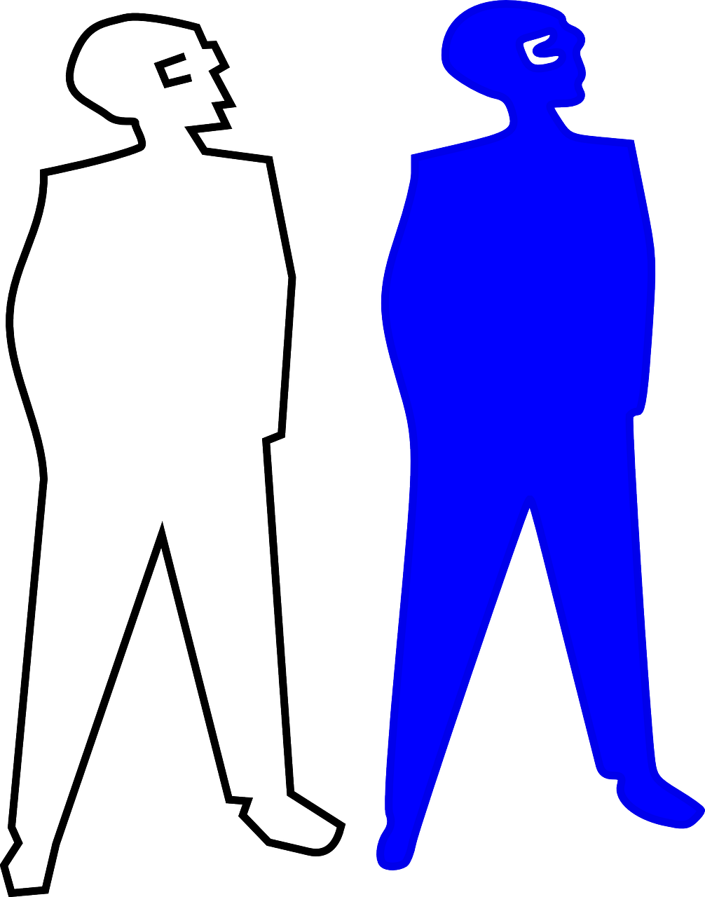Blue Man Silhouette Pocket Png Image - Clip Art - Free Transparent PNG ...