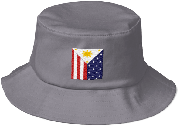 Download Fil-am Flag Old School Bucket Hat - Bucket Hat Logo PNG Image ...