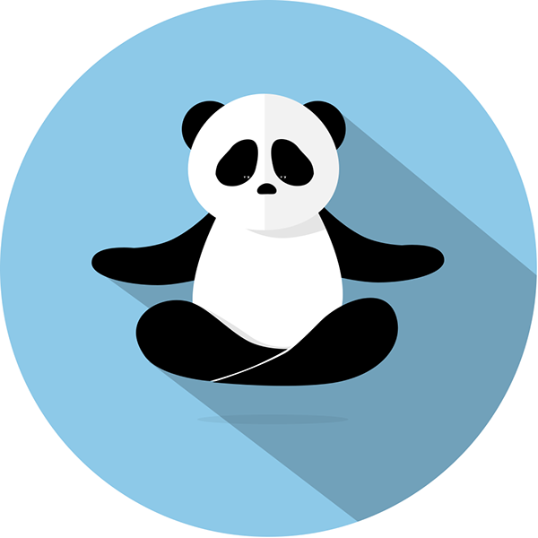Download Panda Meditating On Behance - Meditation PNG Image with No ...