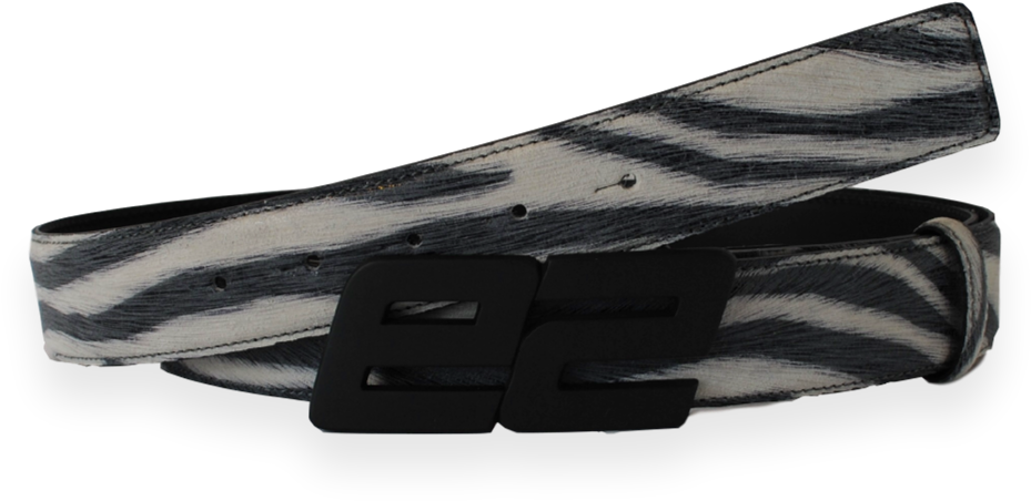 Download Limited Edition Silver Zebra E2 Leather Belt PNG Image with No ...