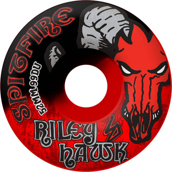 Download Sf Riley Hawk 52mm Blk/red Swirl - Roller Skating PNG Image ...