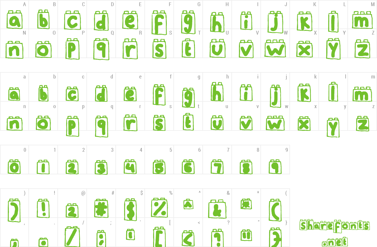 Download Font Lego Blocks Preview - Font PNG Image with No Background ...