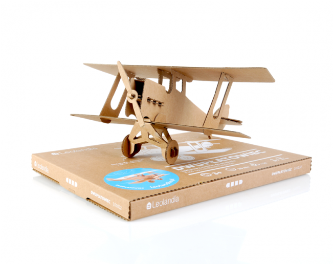 Download Biplane - Leolandia Biplane Creative Diy Cardboard Airplane ...