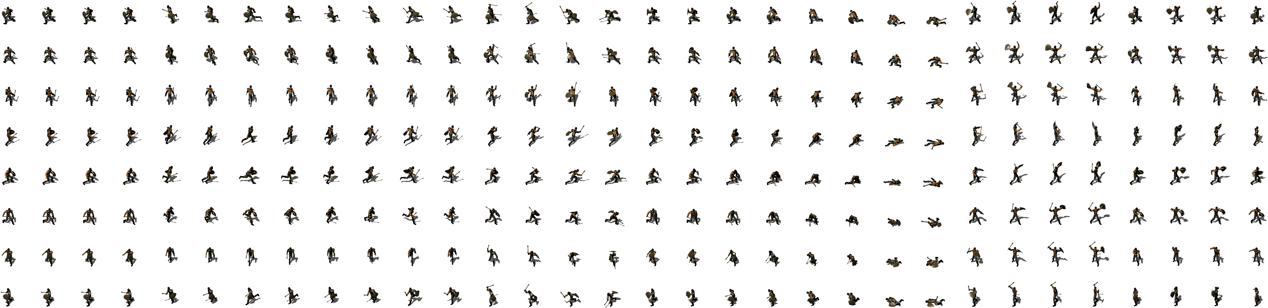 Download Orc Heavy 1 - Open Game Art Sprite Sheet PNG Image with No ...