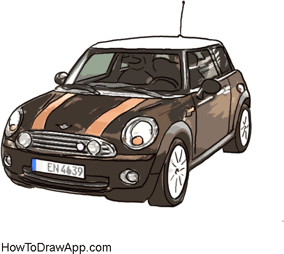 Download How To Draw An Old Fashioned Car - Mini Cooper Draw PNG Image ...