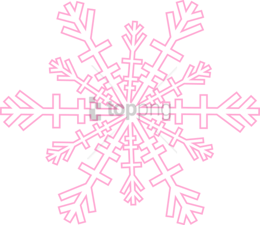 Snowflake Clipart Light Pink - Pink Snowflake Black Background - Free ...