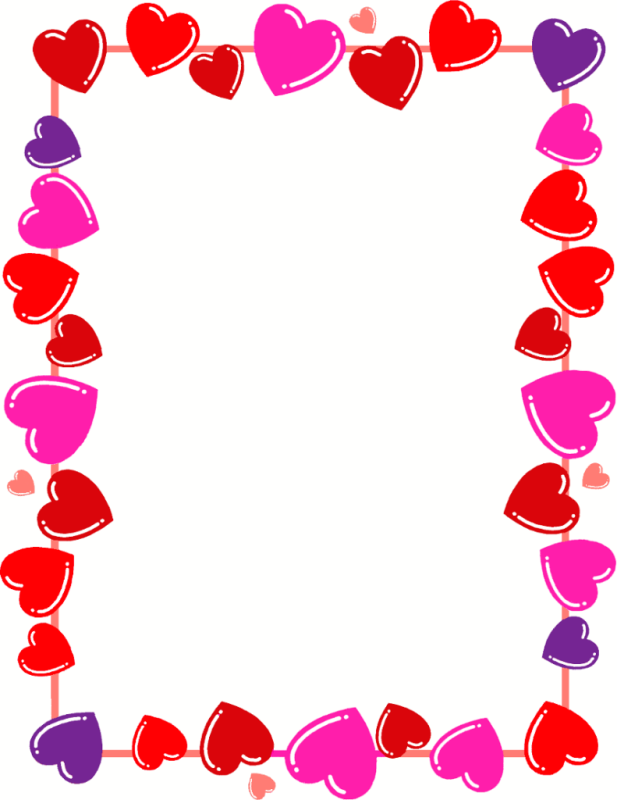 Valentine Border Clip Art Valentines Day Border Frame Stock