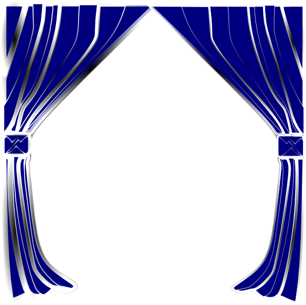 Download Curtains Clip Art At Clker - Blue Stage Curtains Clipart PNG ...
