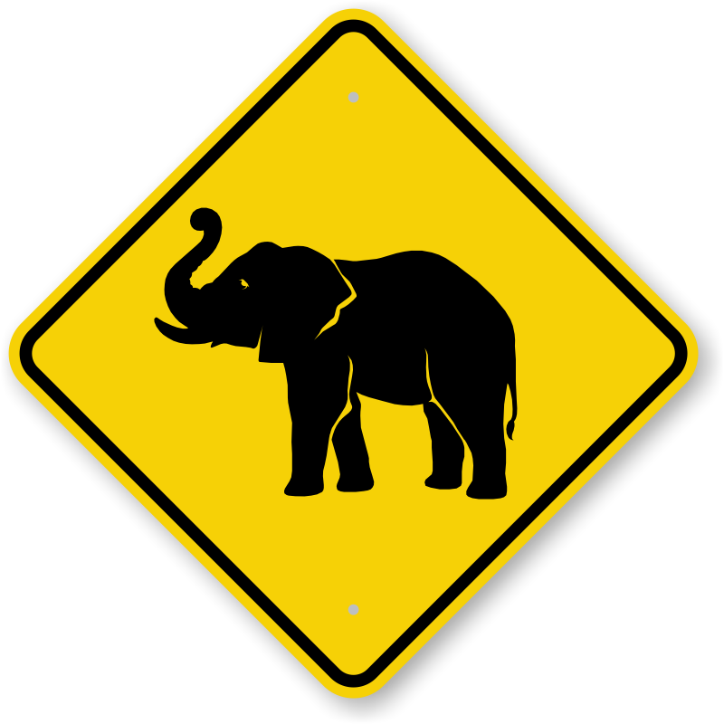 Download Elephant Crossing Warning Sign - Bear Zone PNG Image with No ...