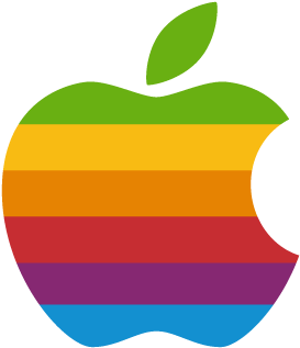Vector Logo Apple Classic Rainbow - Apple Old Logo Vector - Free ...