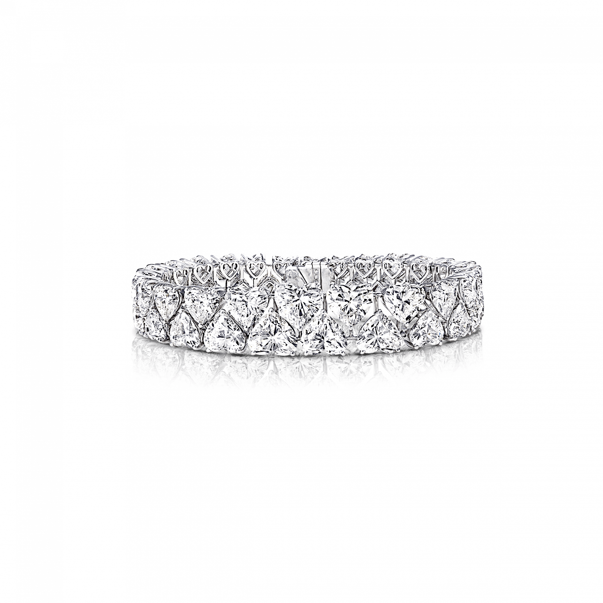 Download A Graff Heart Shape Diamonds Bracelet - Diamond PNG Image with ...