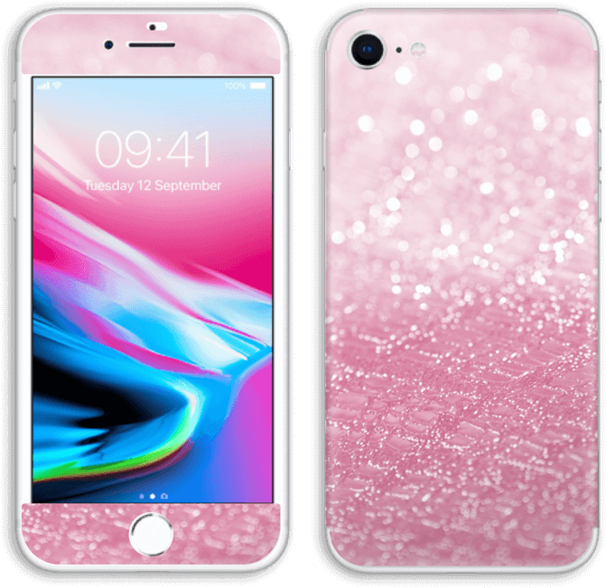 Pink Glitter - Apple Iphone 8 256gb Silver - Free Transparent PNG ...