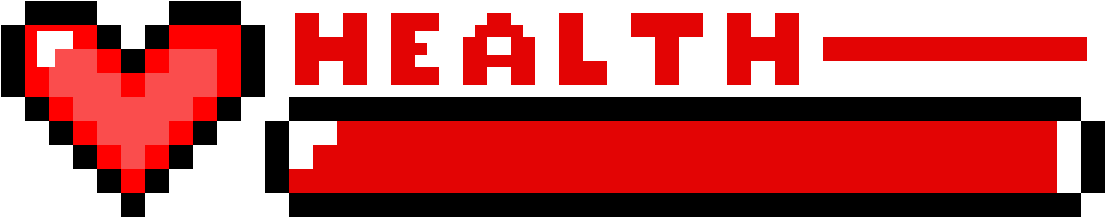 Minecraft Health Bar Png - Health Bar Pixel Art - Free Transparent PNG ...