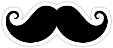 Handlebar Moustache Png - Funny Black Handlebar Mustache Trendy Hipster ...