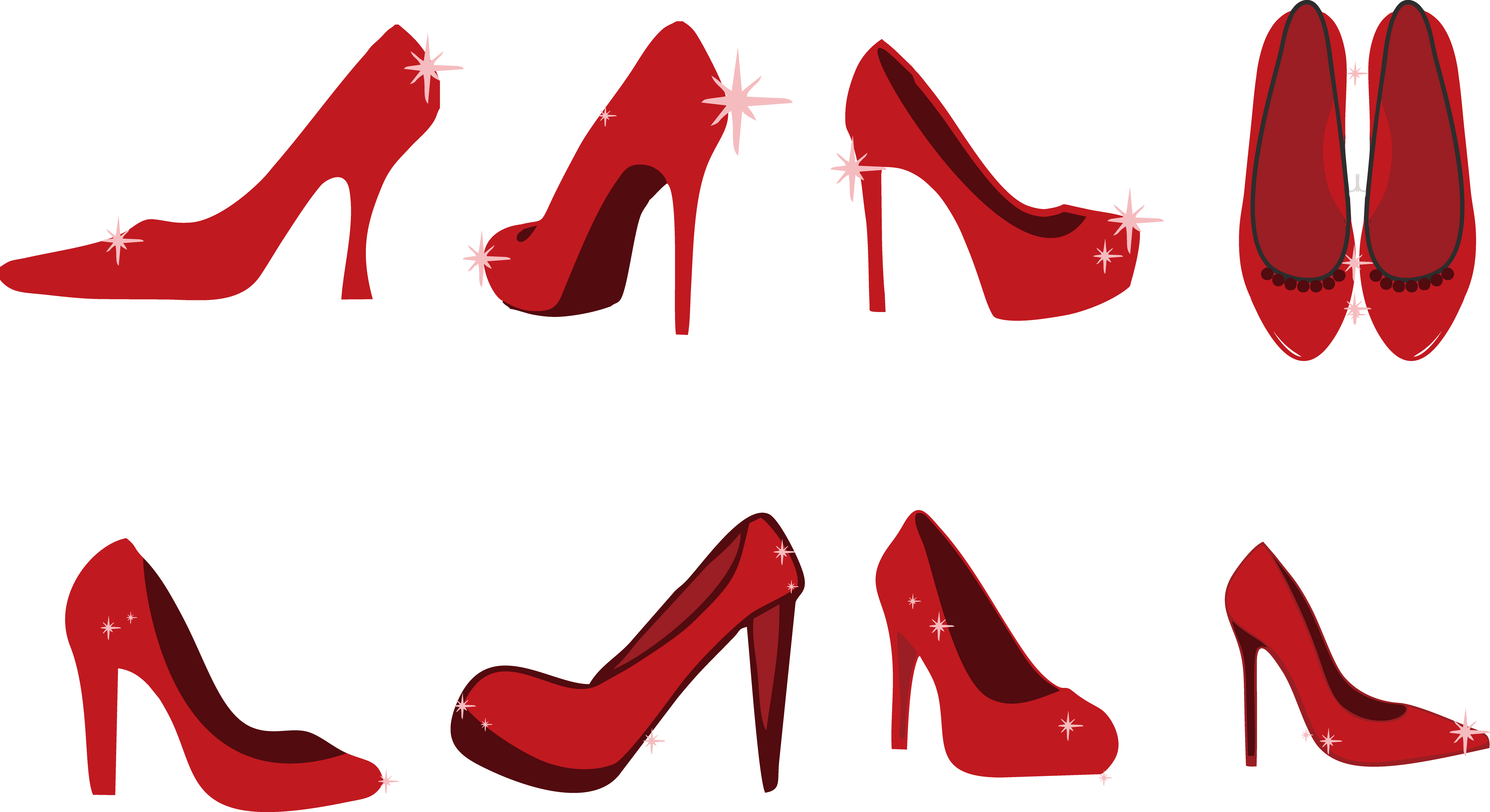 Download Clip Transparent Ruby Red Slippers Clipart - High-heeled Shoe ...